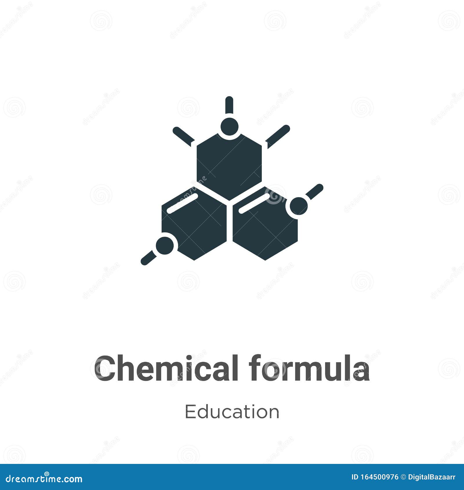 Chemical Formula Vector Icon on White Background. Flat Vector Chemical ...