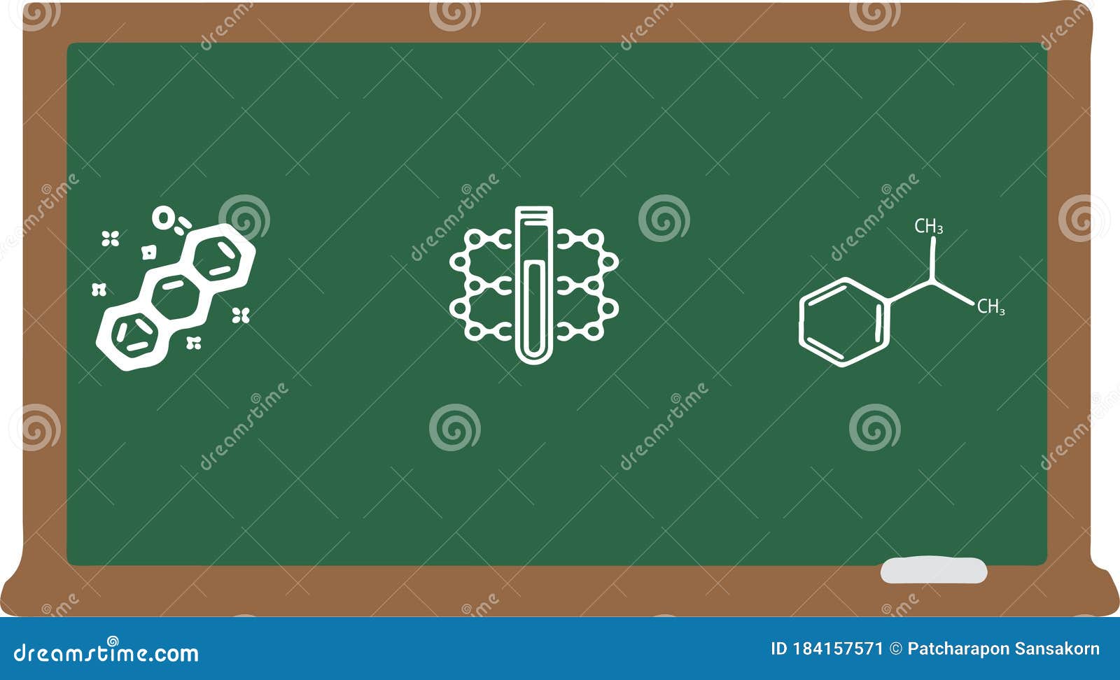 Chemical Formula Vector Isolated on Blackboard Stock Illustration ...