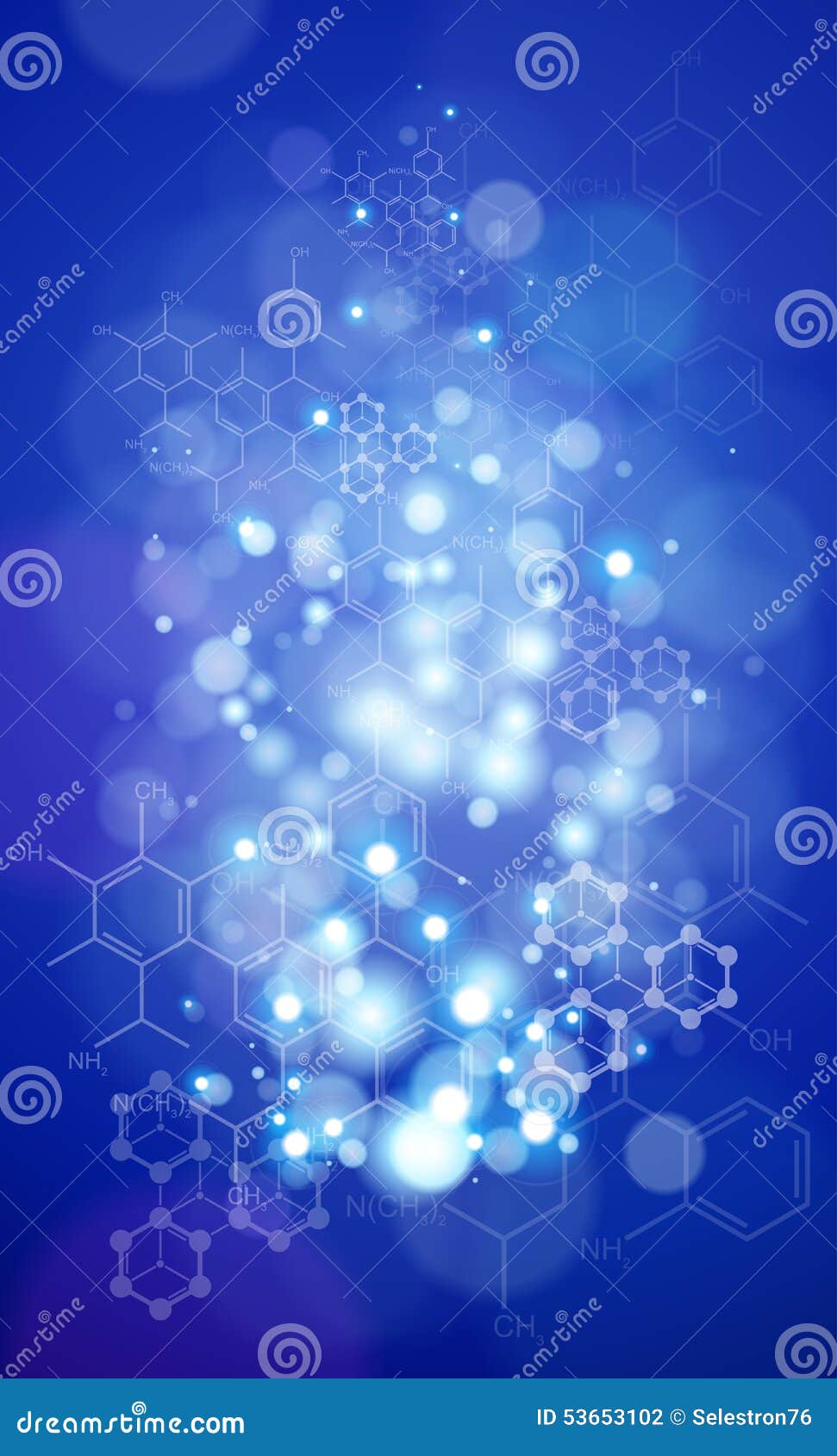 Chemical Formulas & Lights Stock Vector - Illustration of biology ...