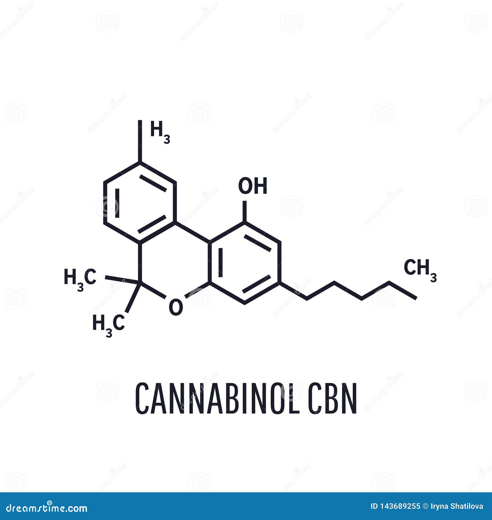 Cannabinol Molecule 3d, Molecular Structure, Ball And Stick Model ...