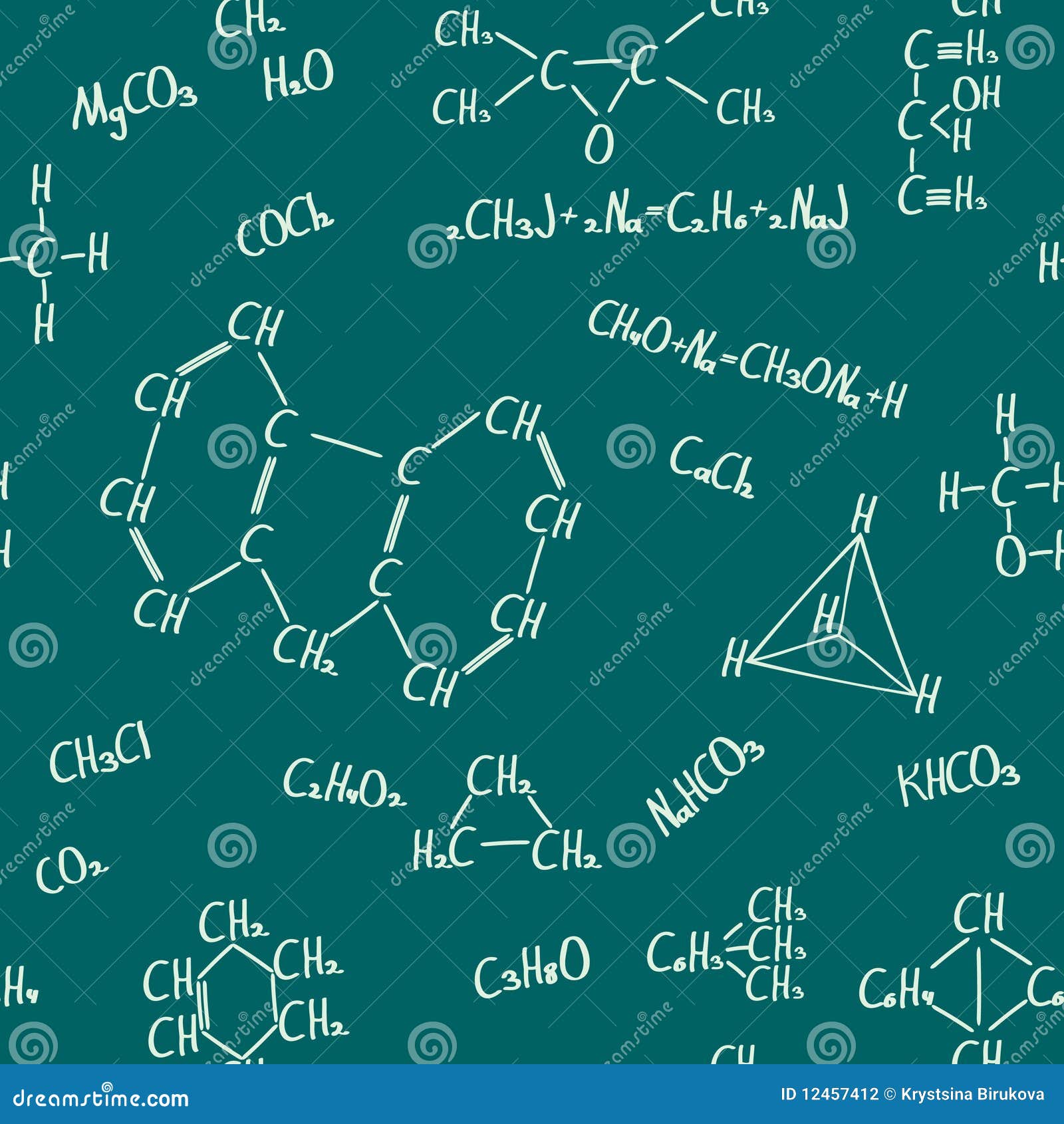 Chemical formulas seamless stock vector. Illustration of blackboard ...