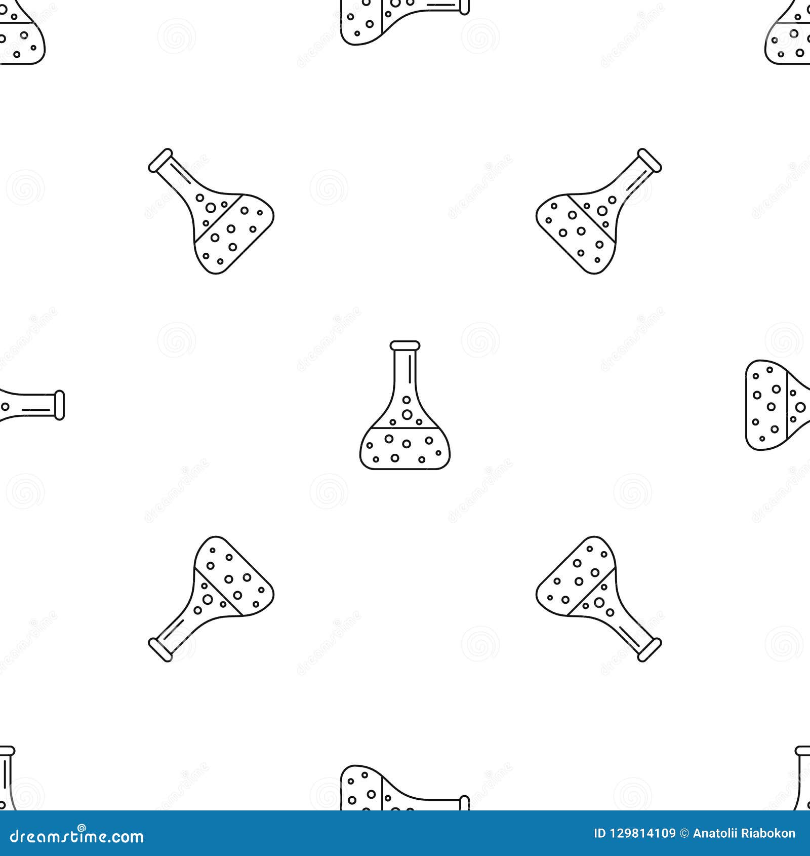 Chemical Full Flask Pattern Seamless Vector Stock Vector - Illustration ...