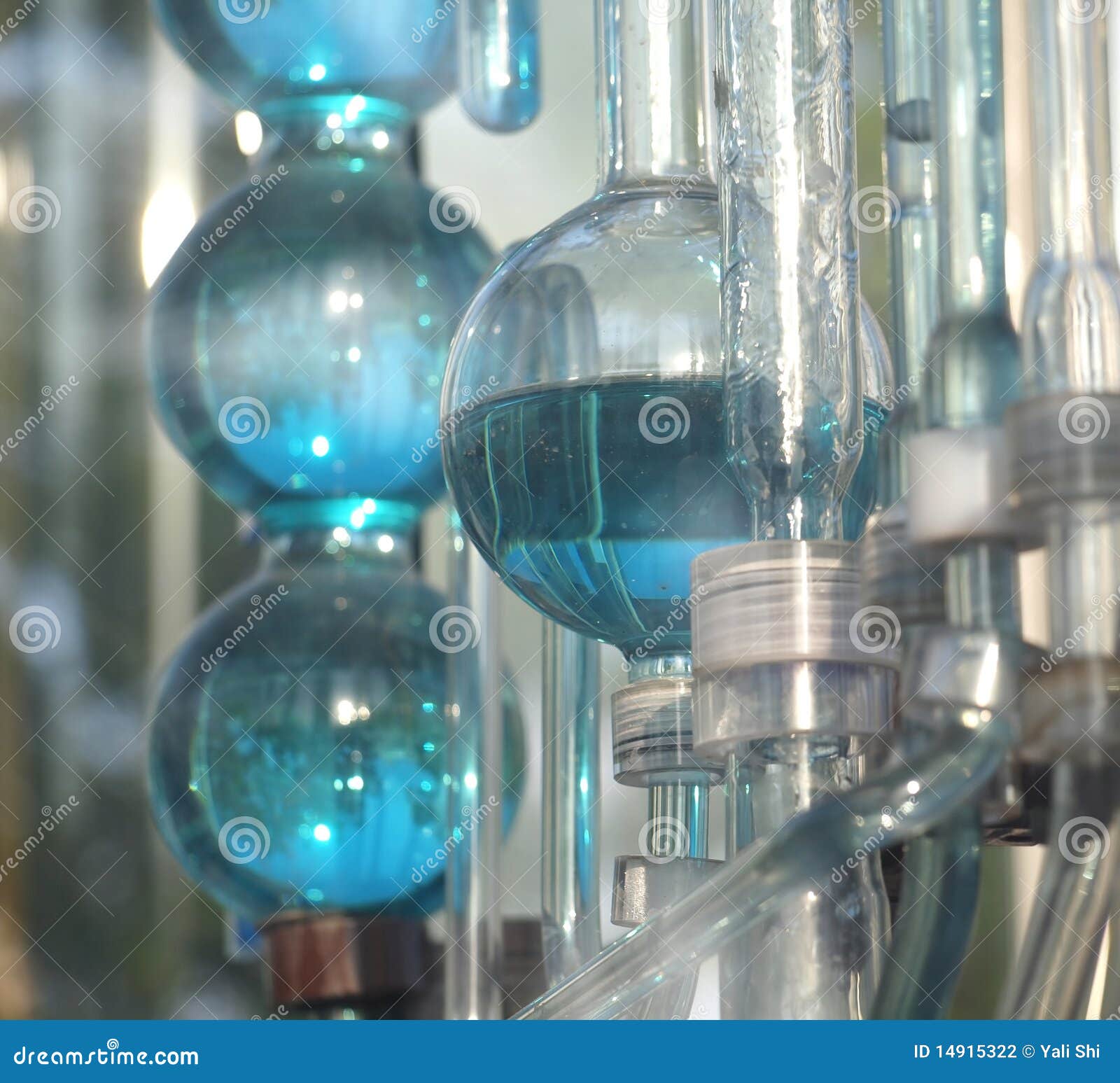 Chemical Glass Objects stock photo. Image of blue, experiment - 14915322