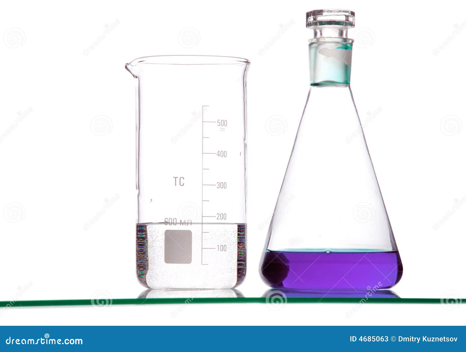 Chemical Glass with Solvents Stock Image - Image of container, class ...