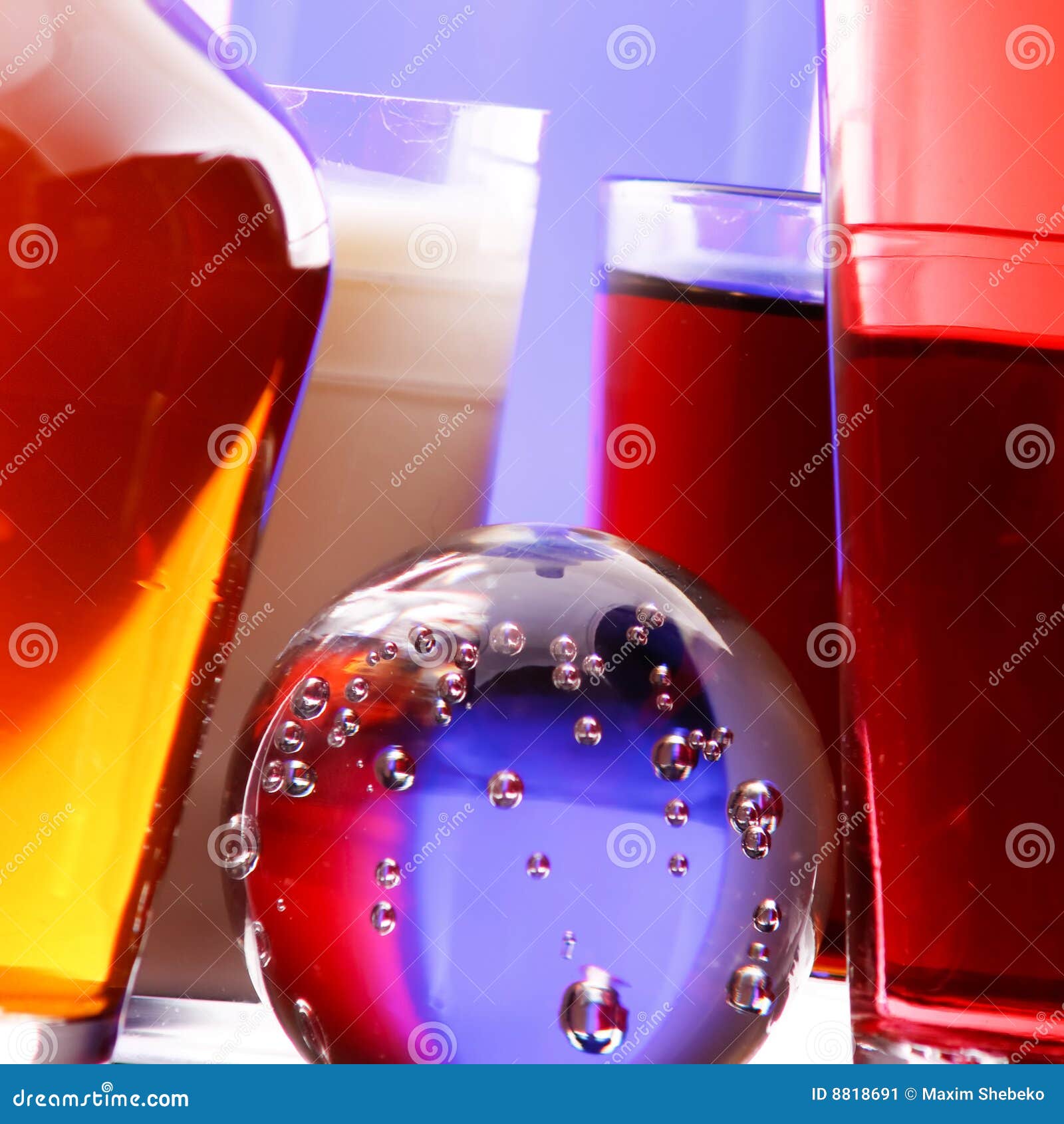 Chemical glassware stock image. Image of sphere, medical - 8818691