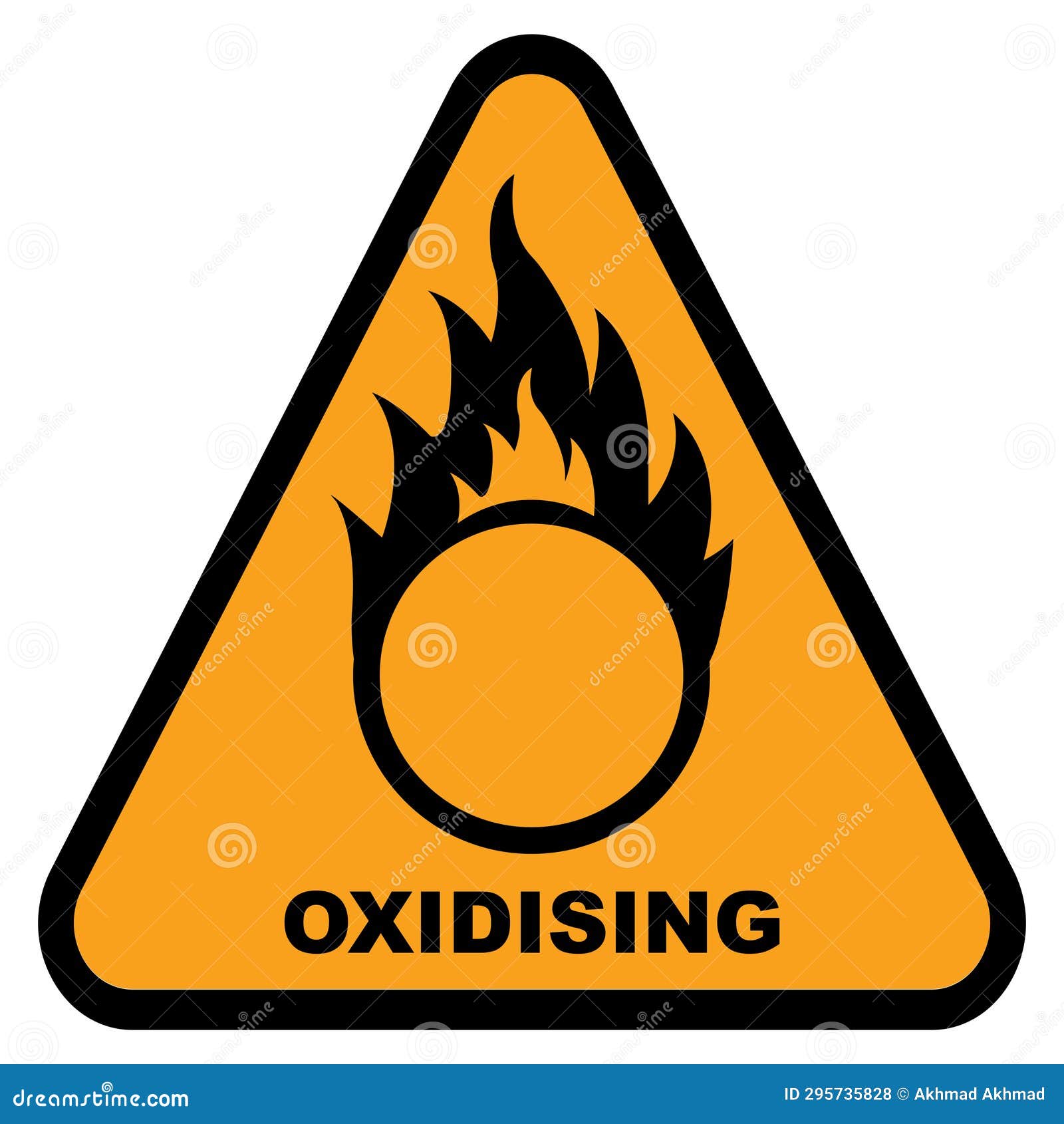 Oxidation Warning Symbol. GHS Label Vector Illustration | CartoonDealer ...