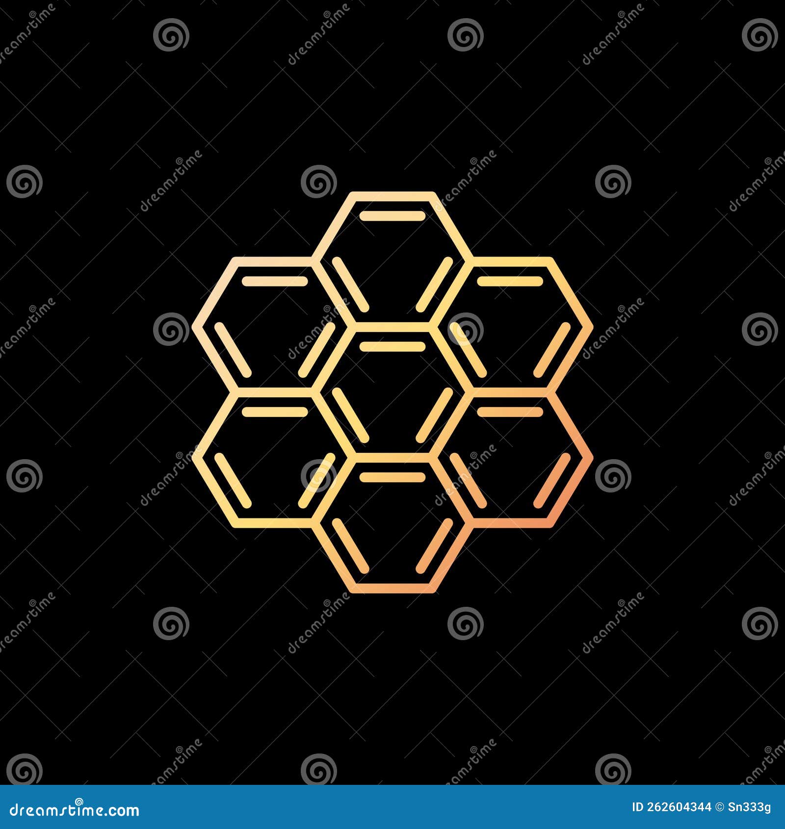 Chemical Hexagon Compound Vector Concept Outline Yellow Modern Icon ... Chemical Hexagon Compound Vector Concept Outline Yellow Modern Icon ...