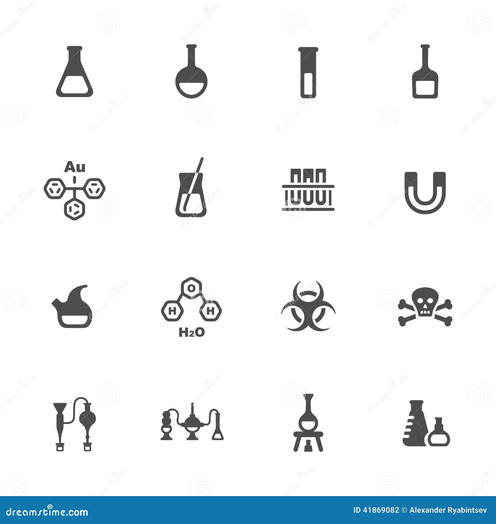 Chemical icon set stock illustration. Illustration of biology - 41869082