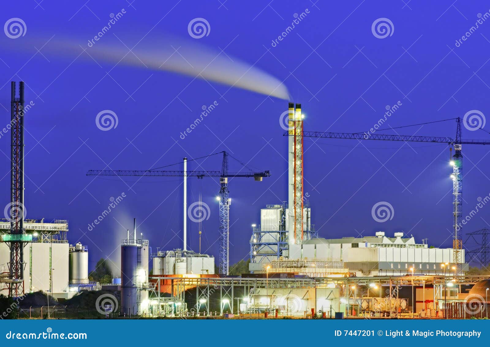 Chemical Installation stock image. Image of lights, industry - 7447201