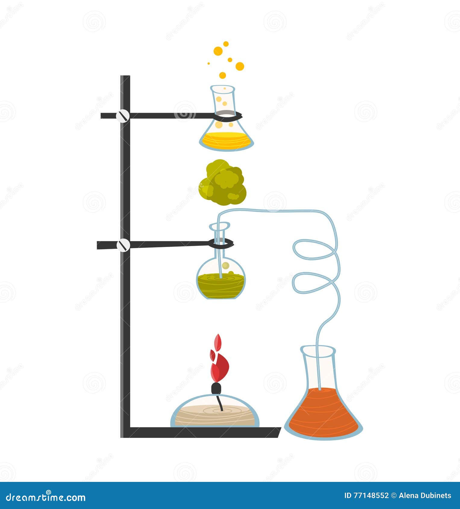 Chemical Instruments and Equipment. the Chemical Process of Heating a ...
