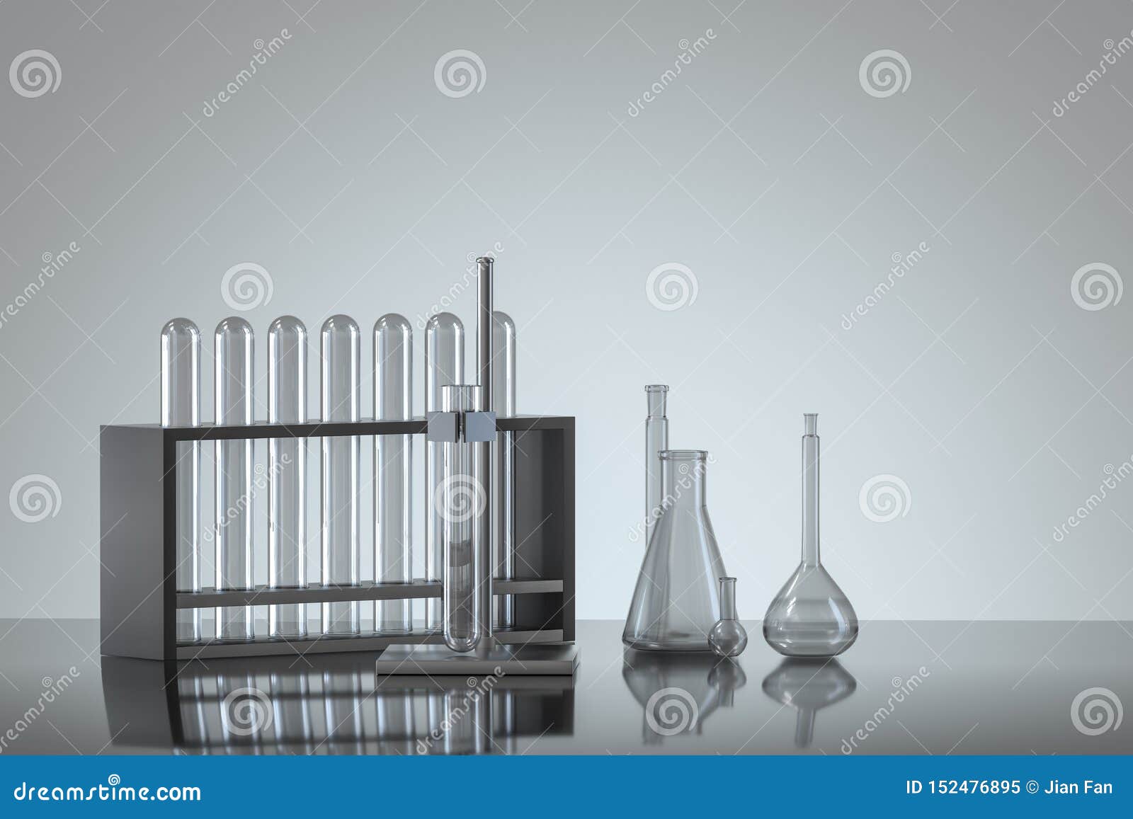 Chemical Instruments and Reagents in the Lab, 3d Rendering Stock ...