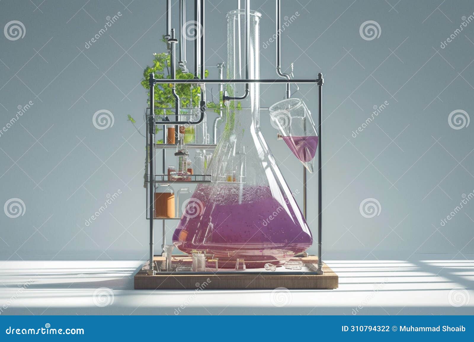Chemical Lab Depicted with Precision through 3D Rendering Techniques ...