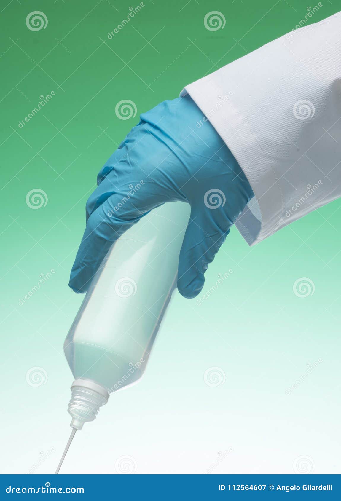 Chemical Lab, Hand with Plastic Bottle Stock Image - Image of pouring ...