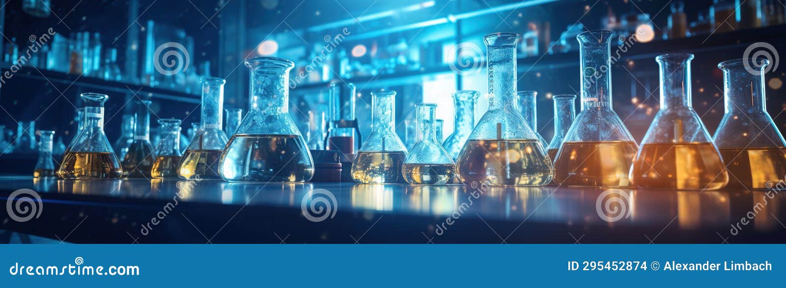Chemical Lab Test Tubes Header Stock Illustration - Illustration of ...