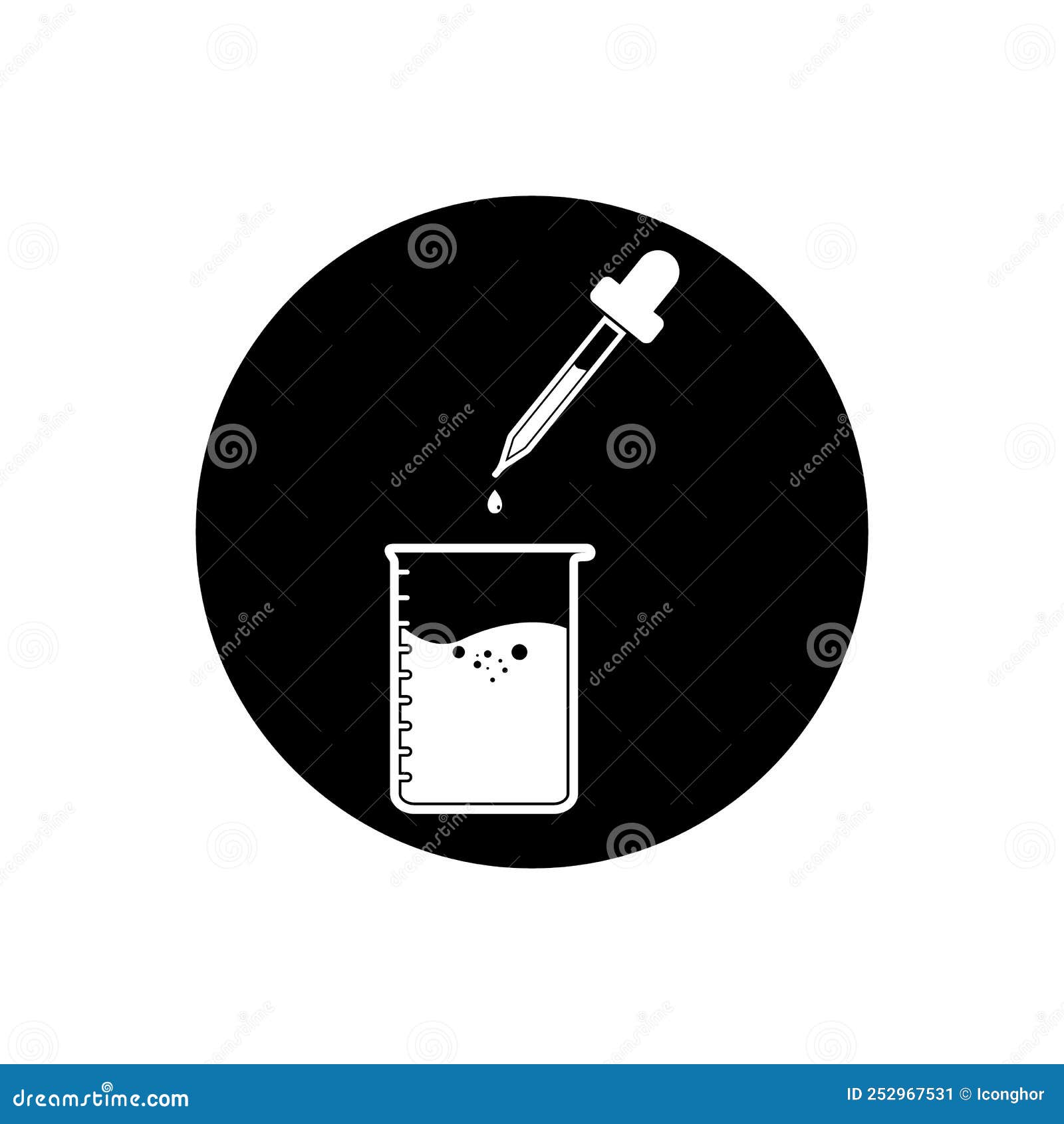 Chemical Lab Testing Icon. stock vector. Illustration of test - 252967531