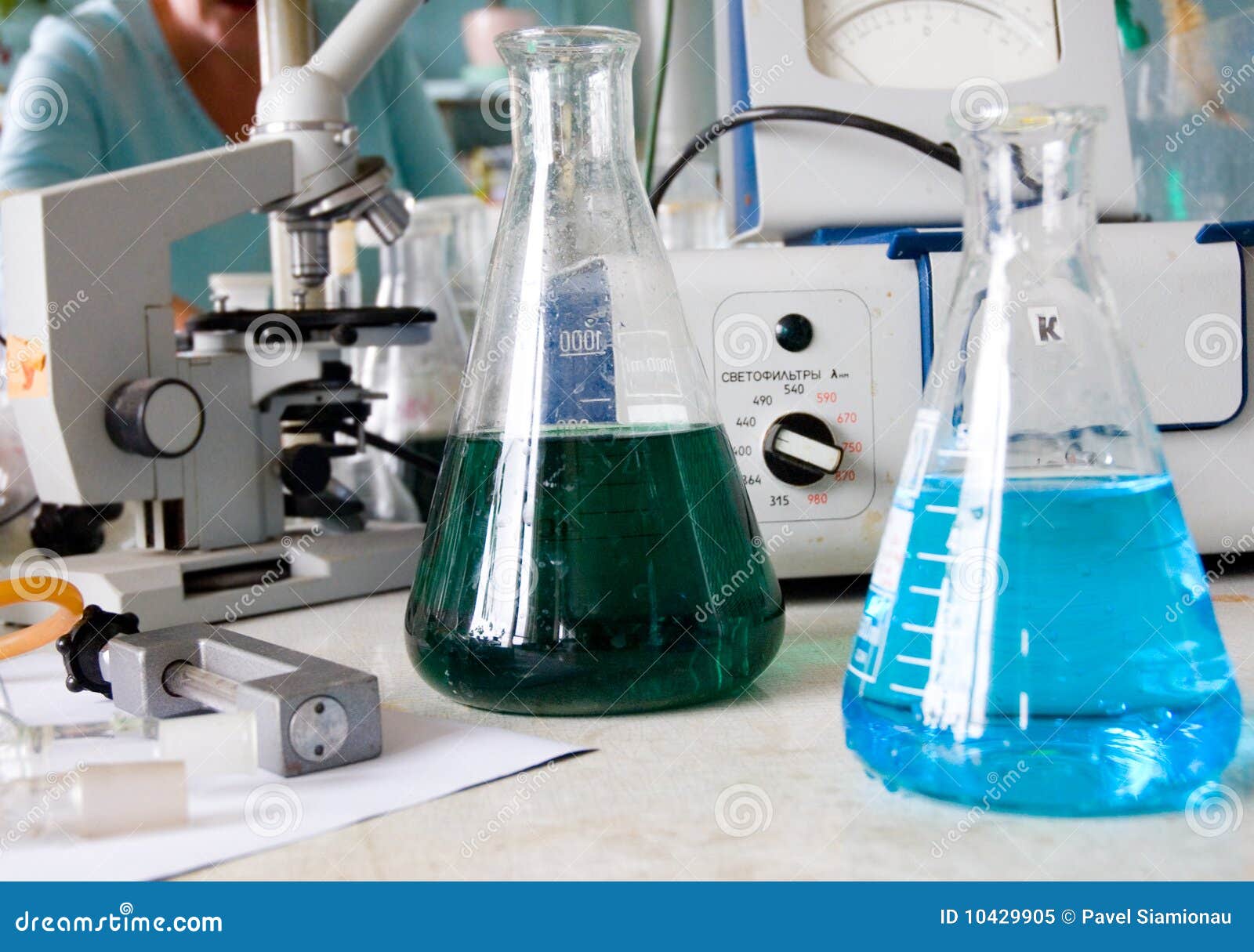 Chemical laboratory stock image. Image of magnification - 10429905