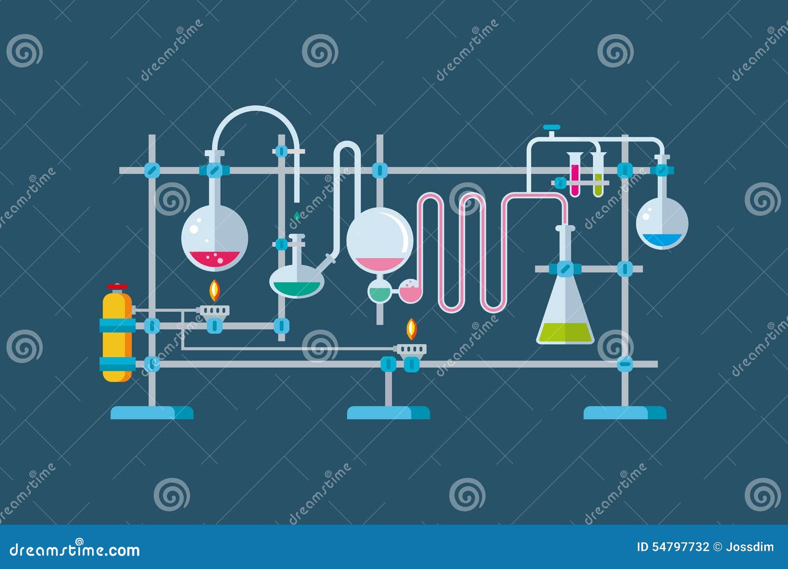 Chemical Laboratory Equipment Objects with a Stock Vector ...