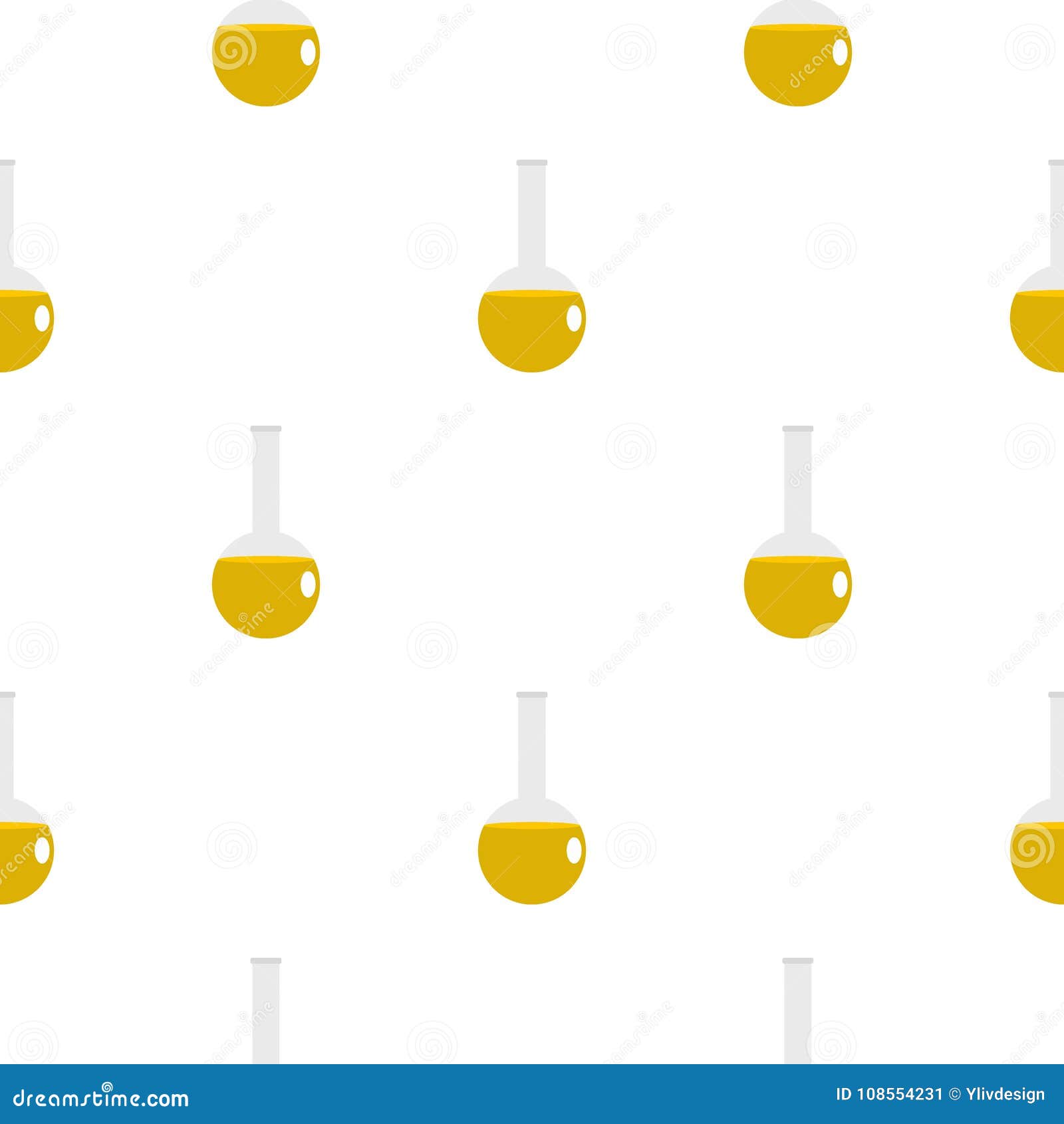 Chemical Laboratory Flask Pattern Seamless Stock Vector - Illustration ...