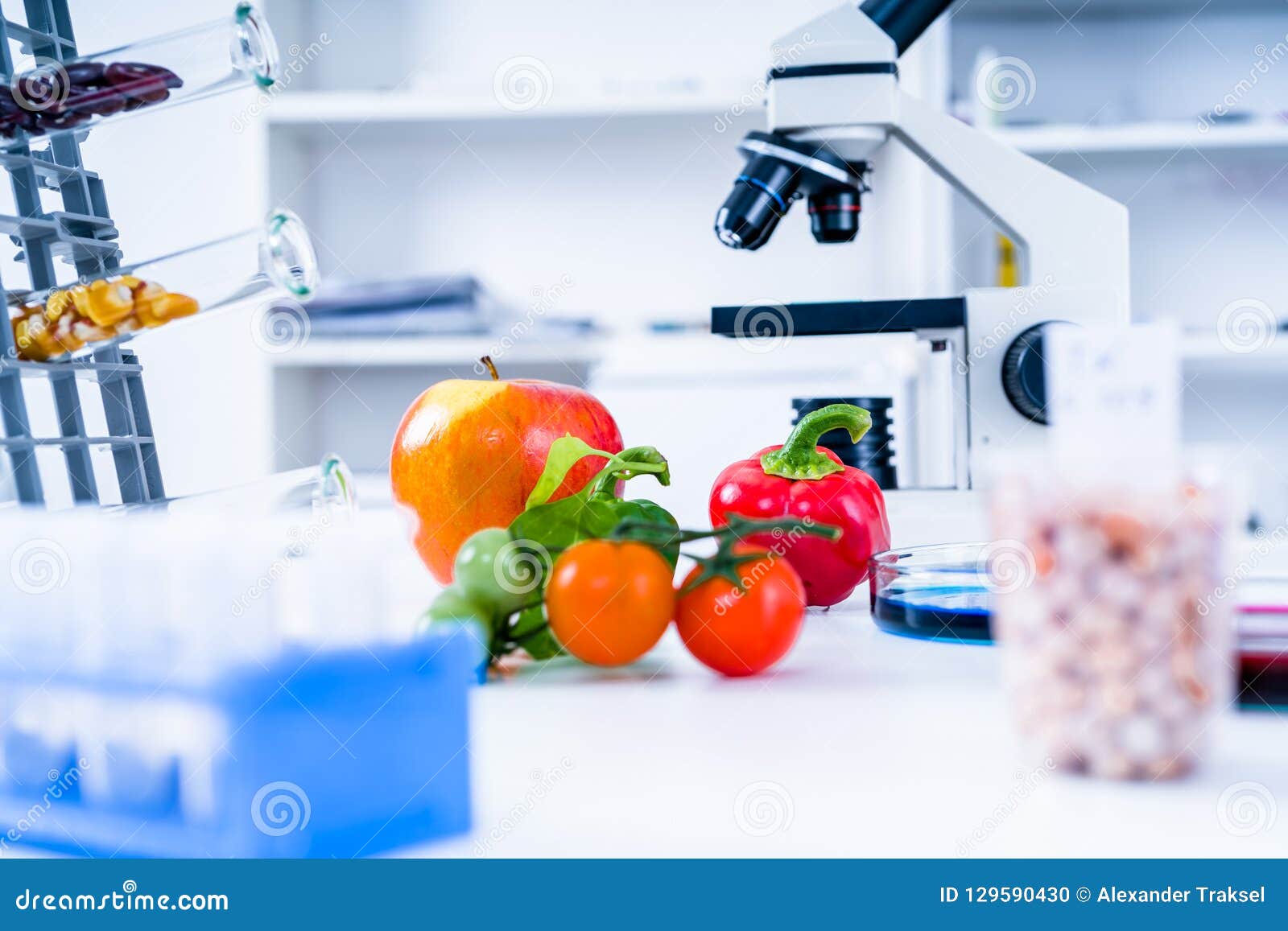 Chemical Laboratory of the Food Supply . Food in Laboratory, Dna Modify ...