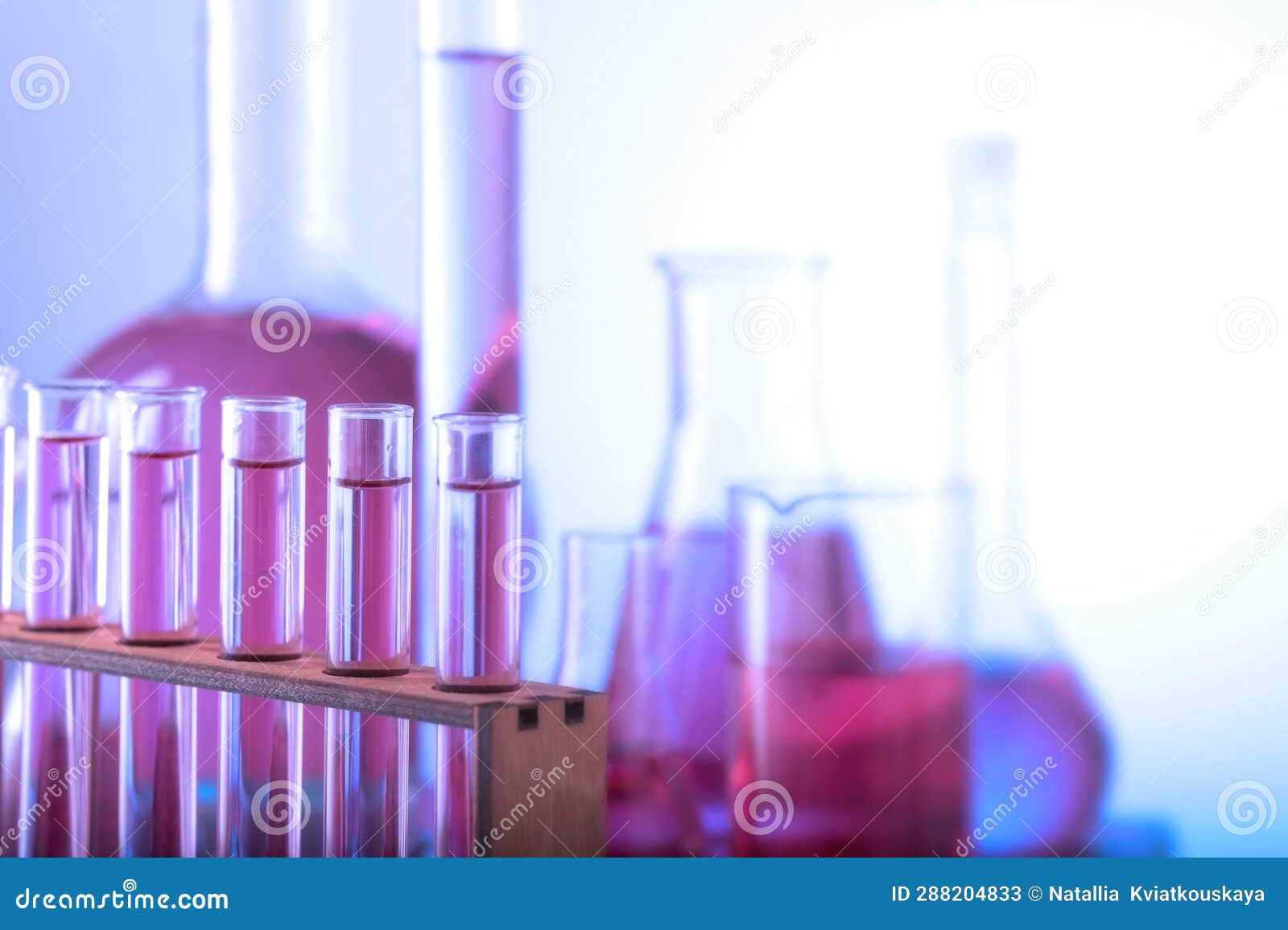 Chemical Laboratory with Glass Test Tubes and Flasks Stock Image ...