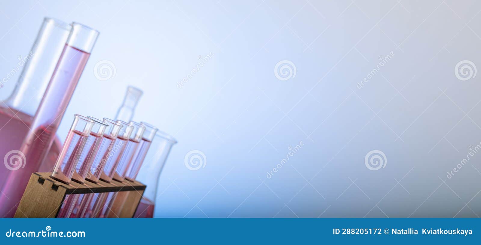 Chemical Laboratory with Glass Test Tubes and Flasks Stock Photo ...