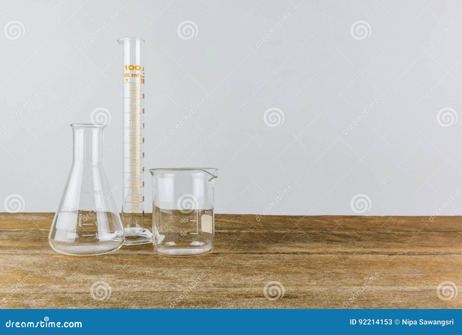 Chemical Laboratory Glassware Stock Image - Image of background, beaker ...
