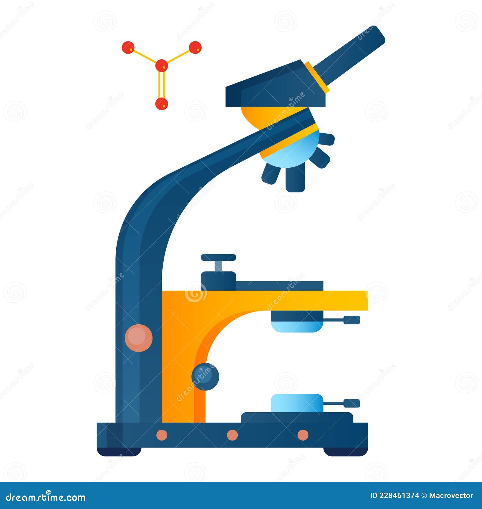 Chemical Laboratory Microscope Composition Stock Vector - Illustration ...