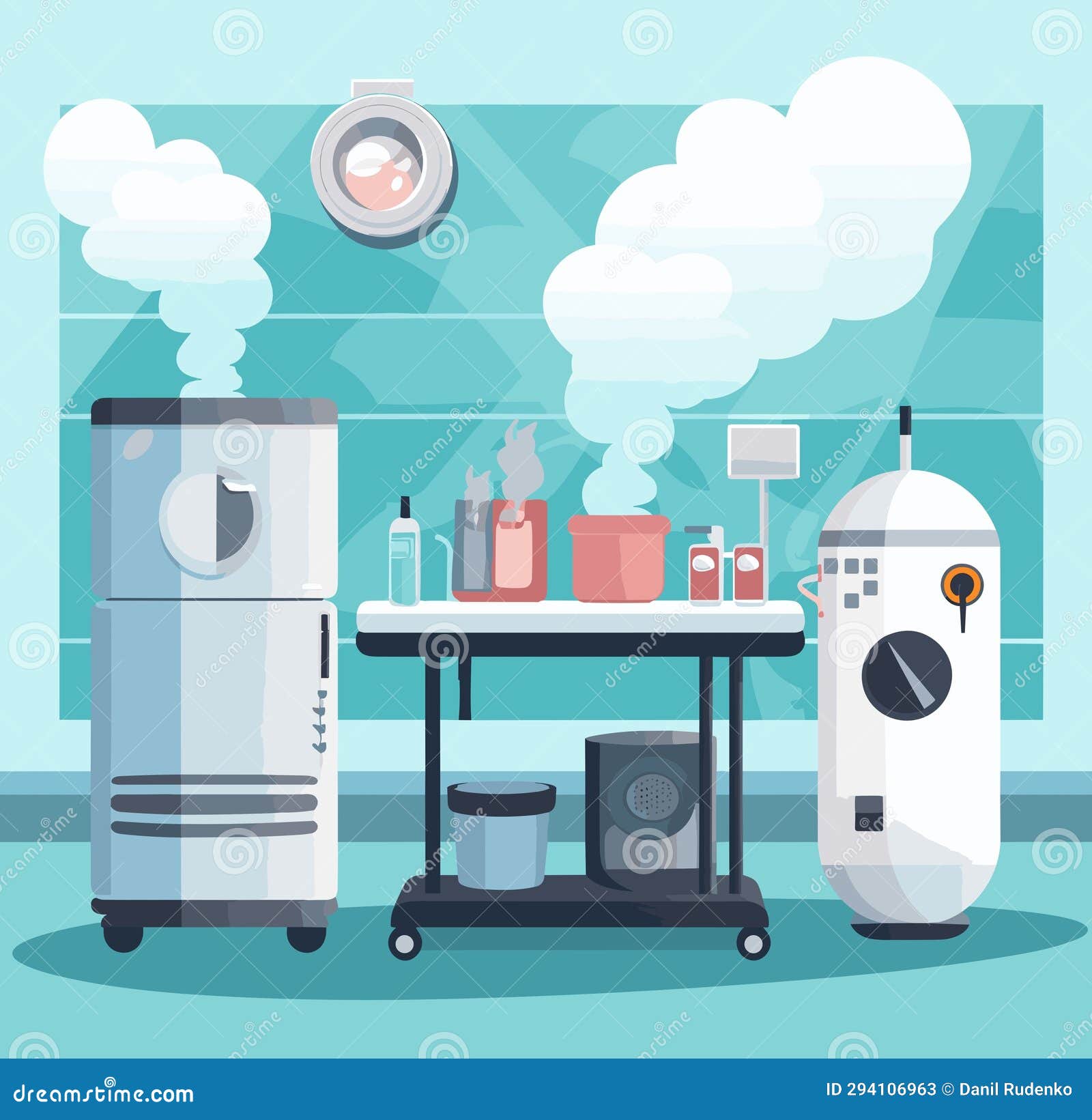 Chemical Laboratory Refrigerator Stock Illustration - Illustration of ...