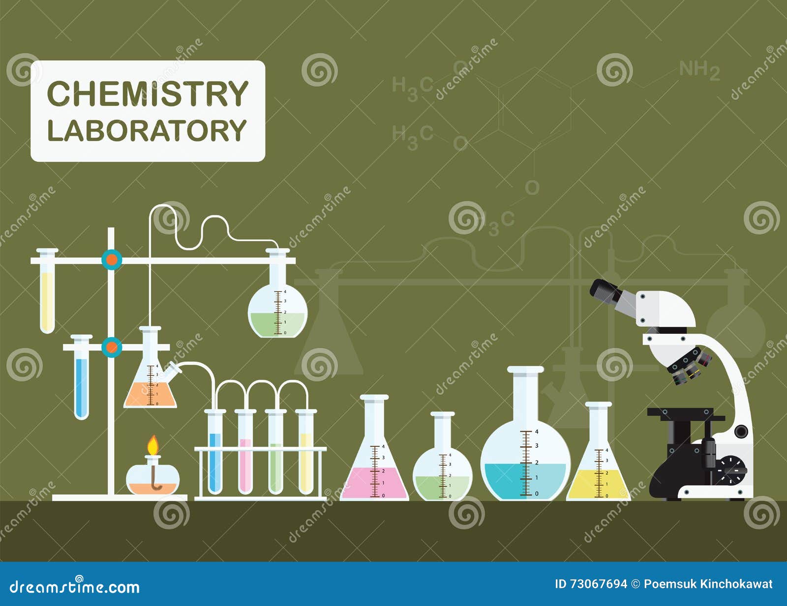 Science Microscope Biology Equipment Emblem Vector Illustration ...