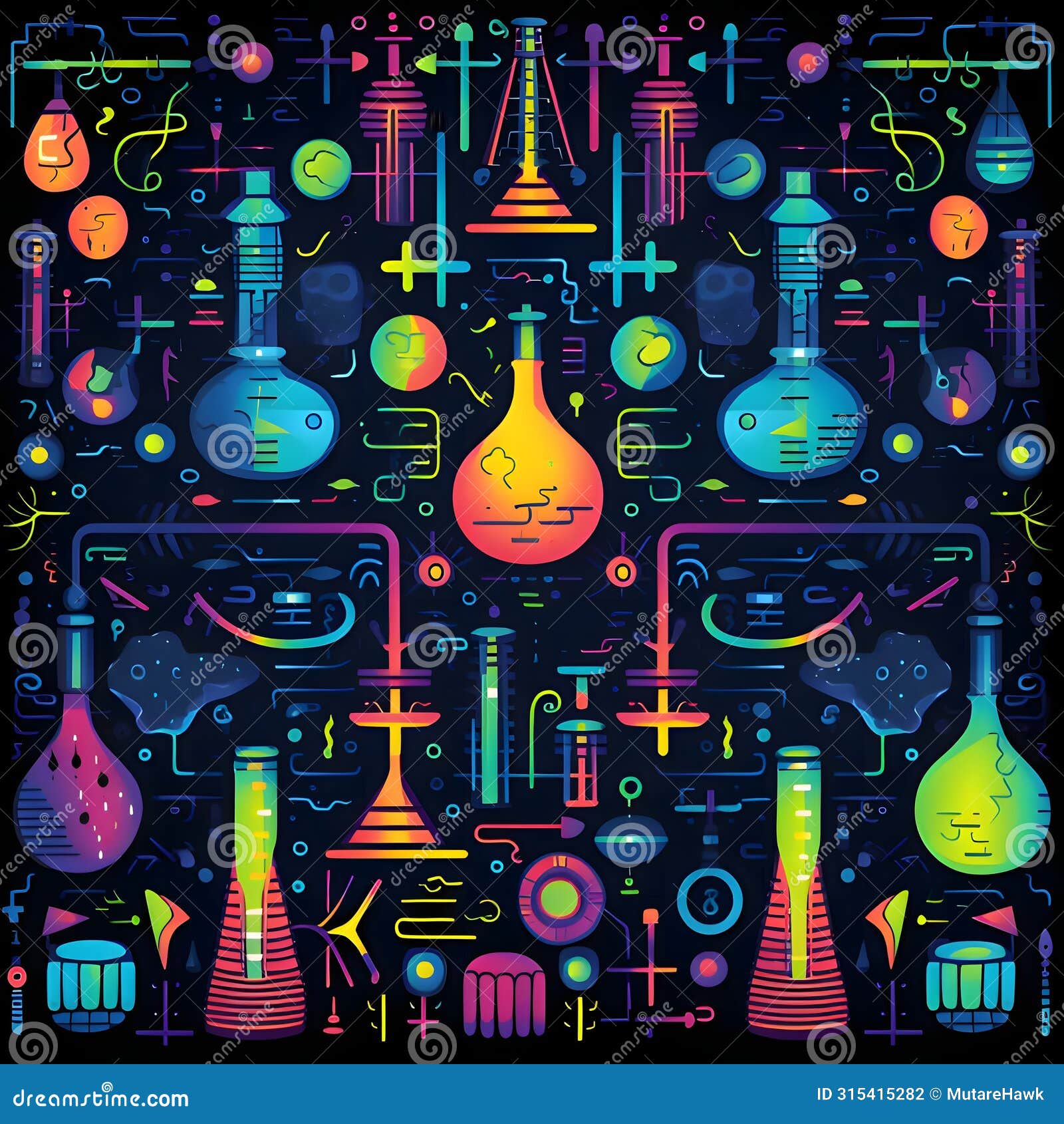 Chemical Laboratory, Science Research and Development. Vector ...