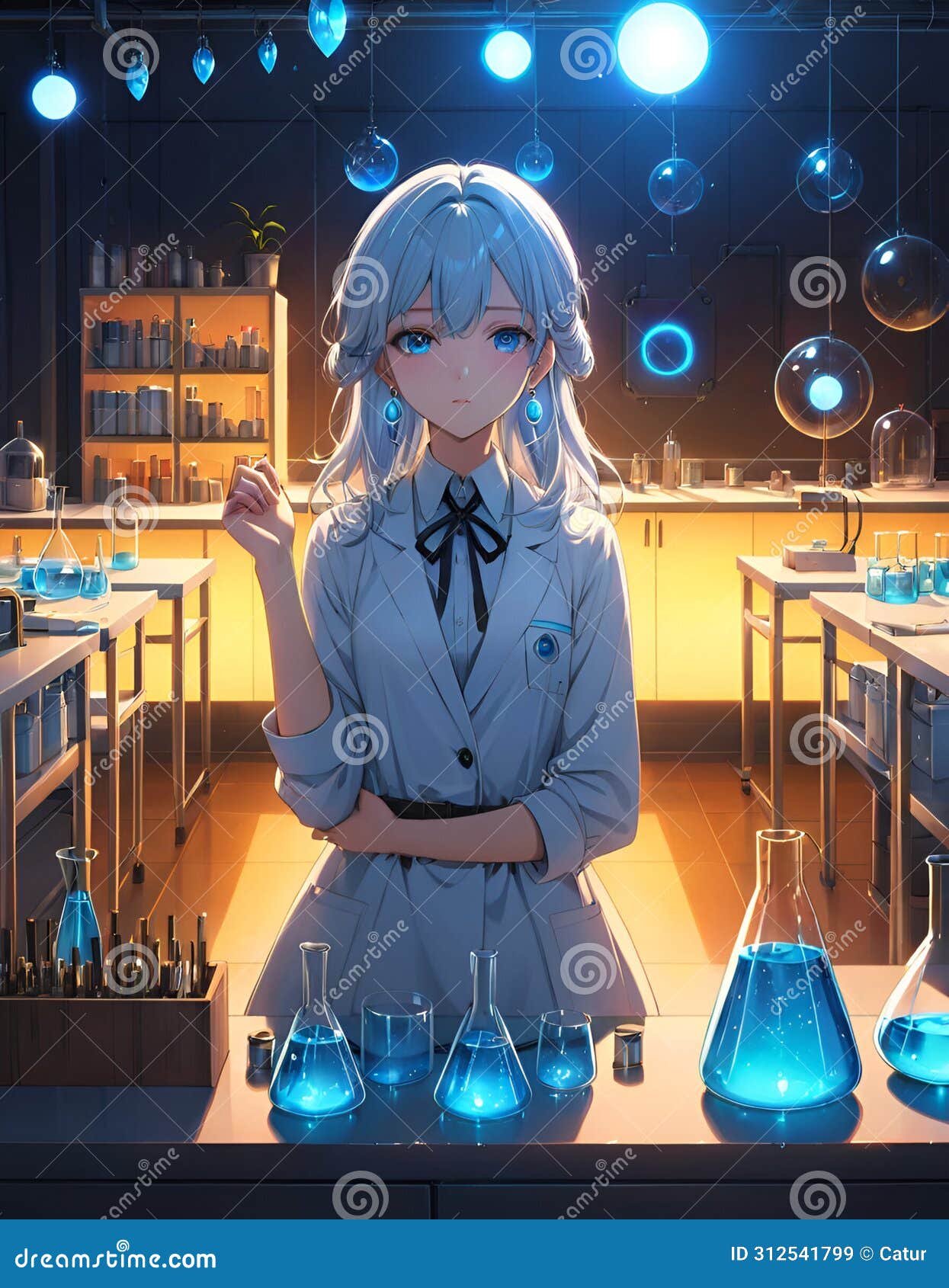 Anime Style, a Chemical Labs Stock Illustration - Illustration of anime ...
