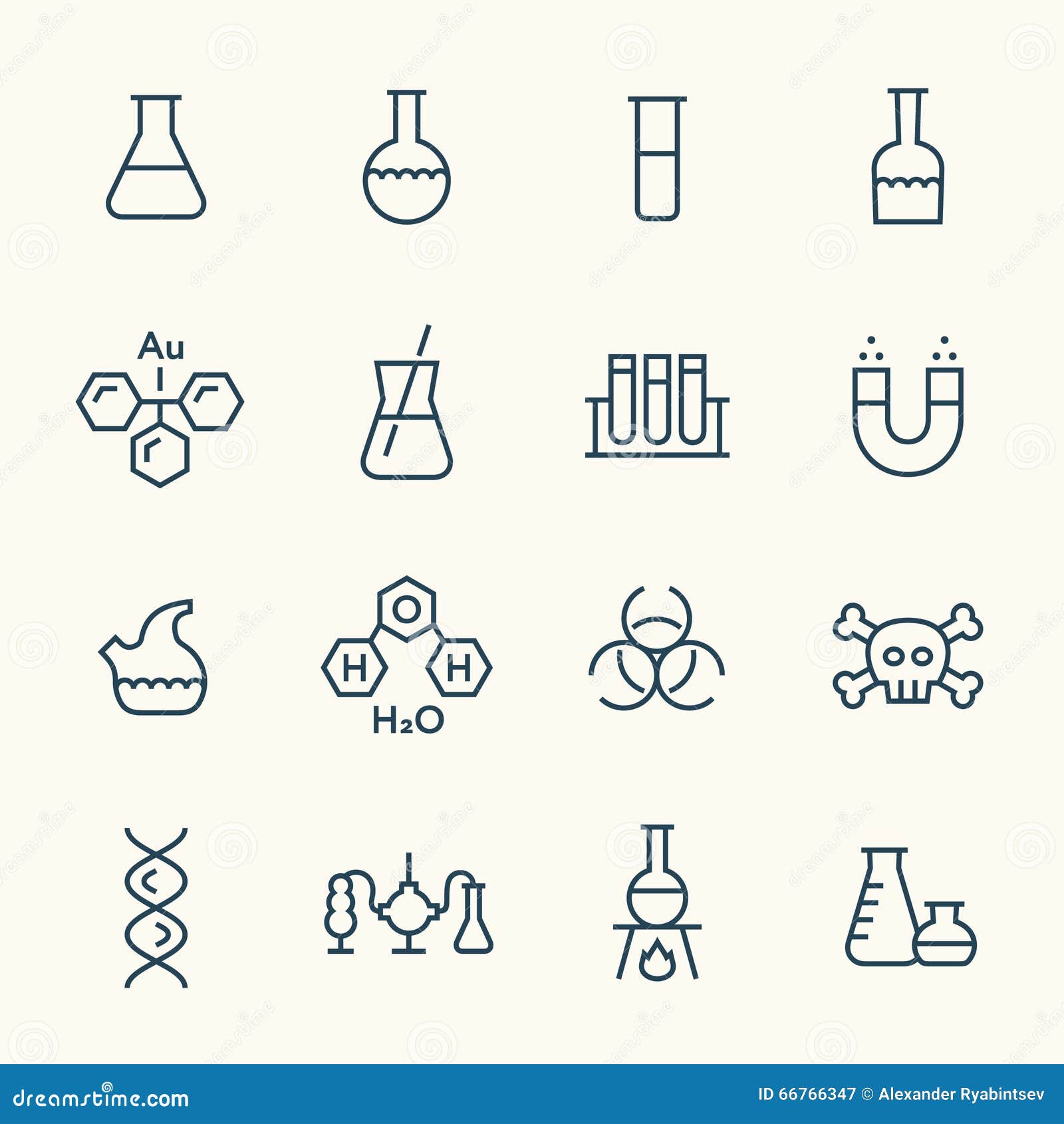 Chemical line icons stock vector. Illustration of bottle - 66766347