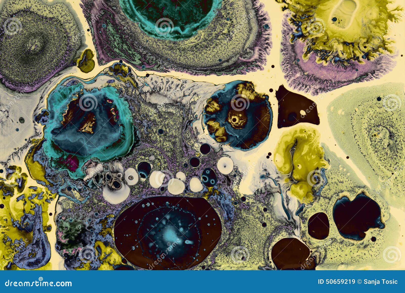 Chemical Madness. Organic Circular Shapes. Liquid Surface. Stock Image ...
