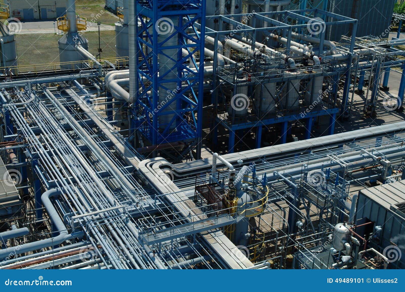 Chemical Manufacturing ,plant Construction. Stock Image - Image of ...