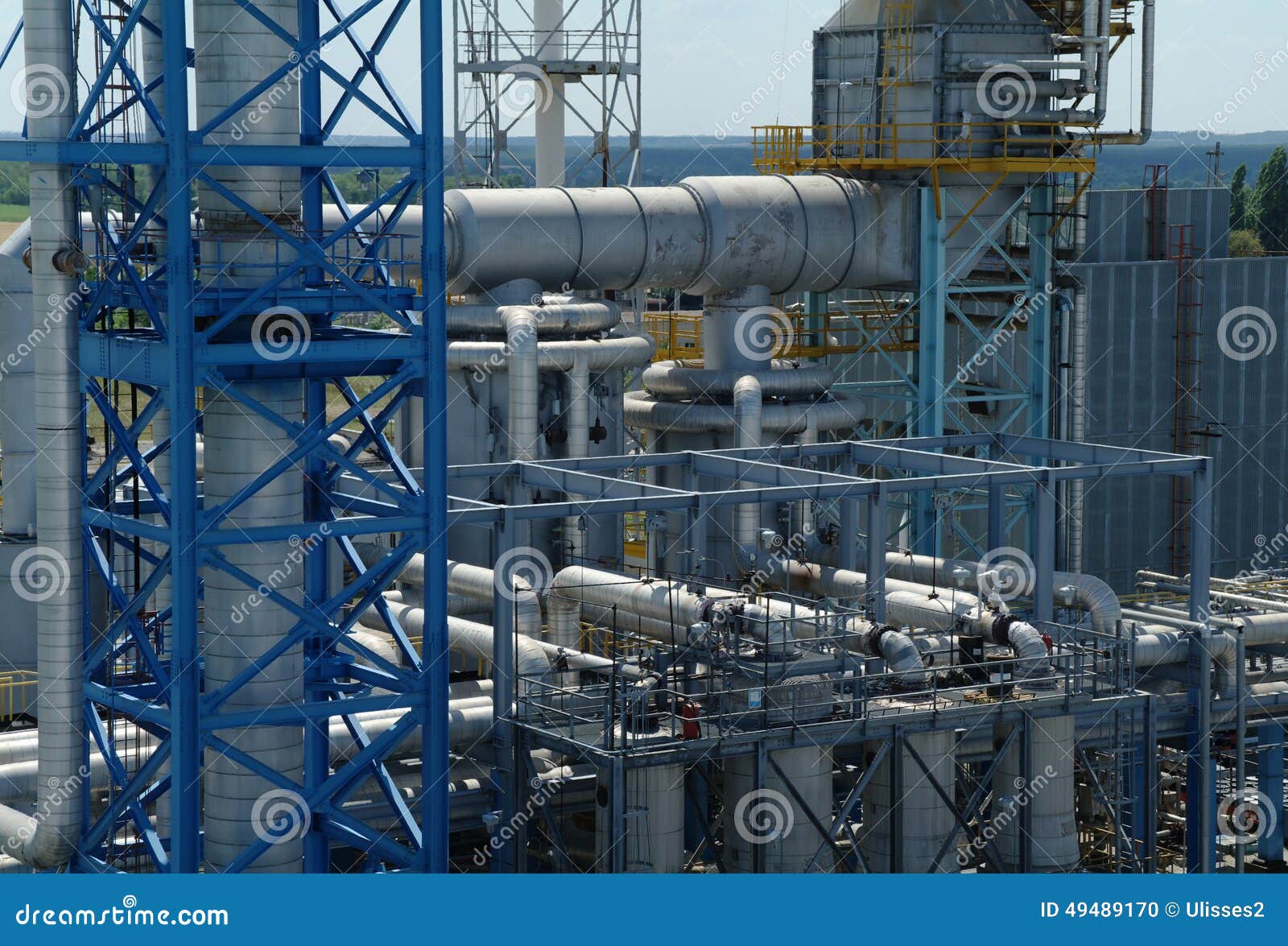 Chemical Manufacturing ,plant Construction. Stock Photo - Image of ...
