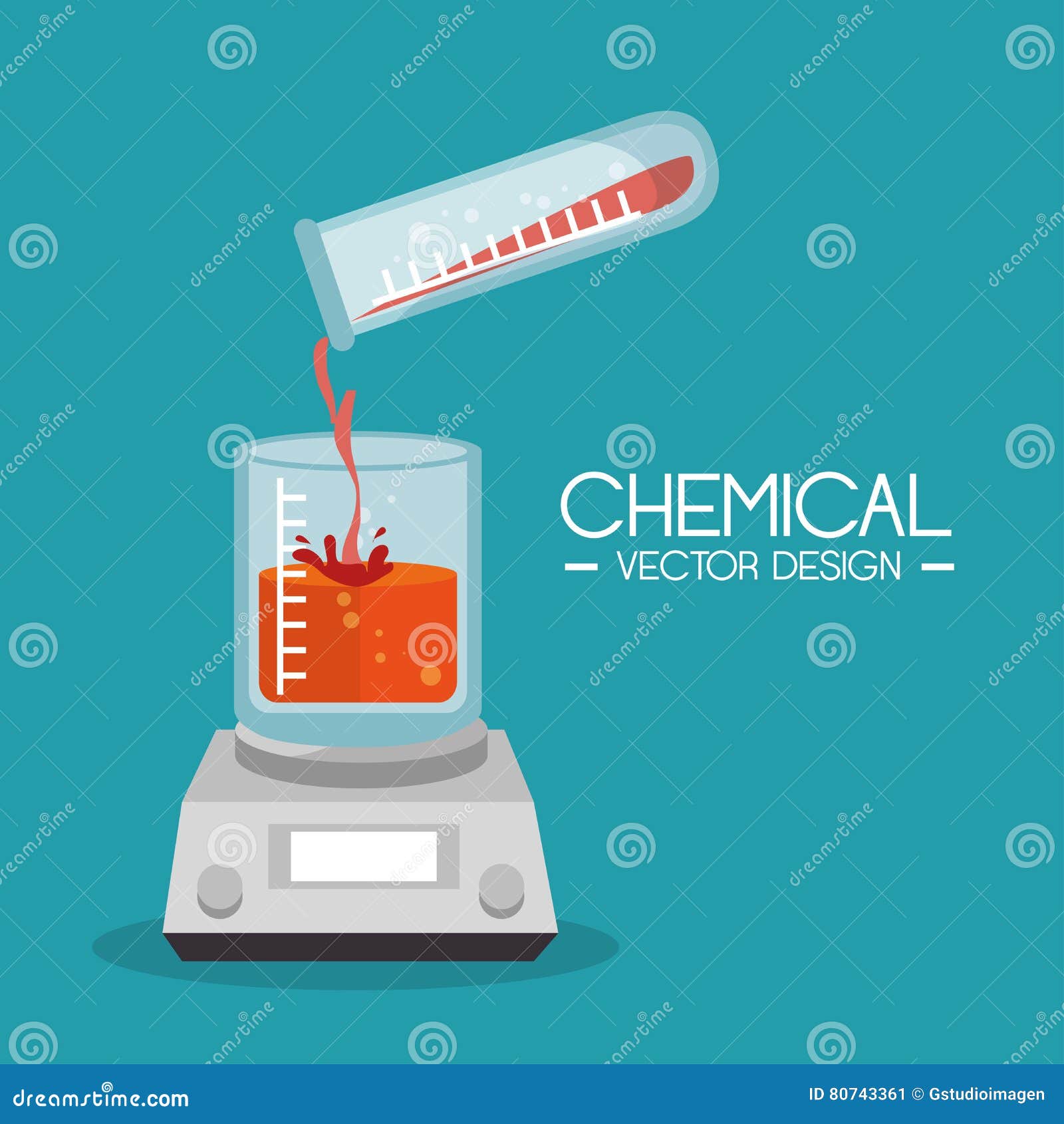 Chemical Measuring Equipment Laboratory Stock Vector - Illustration of ...