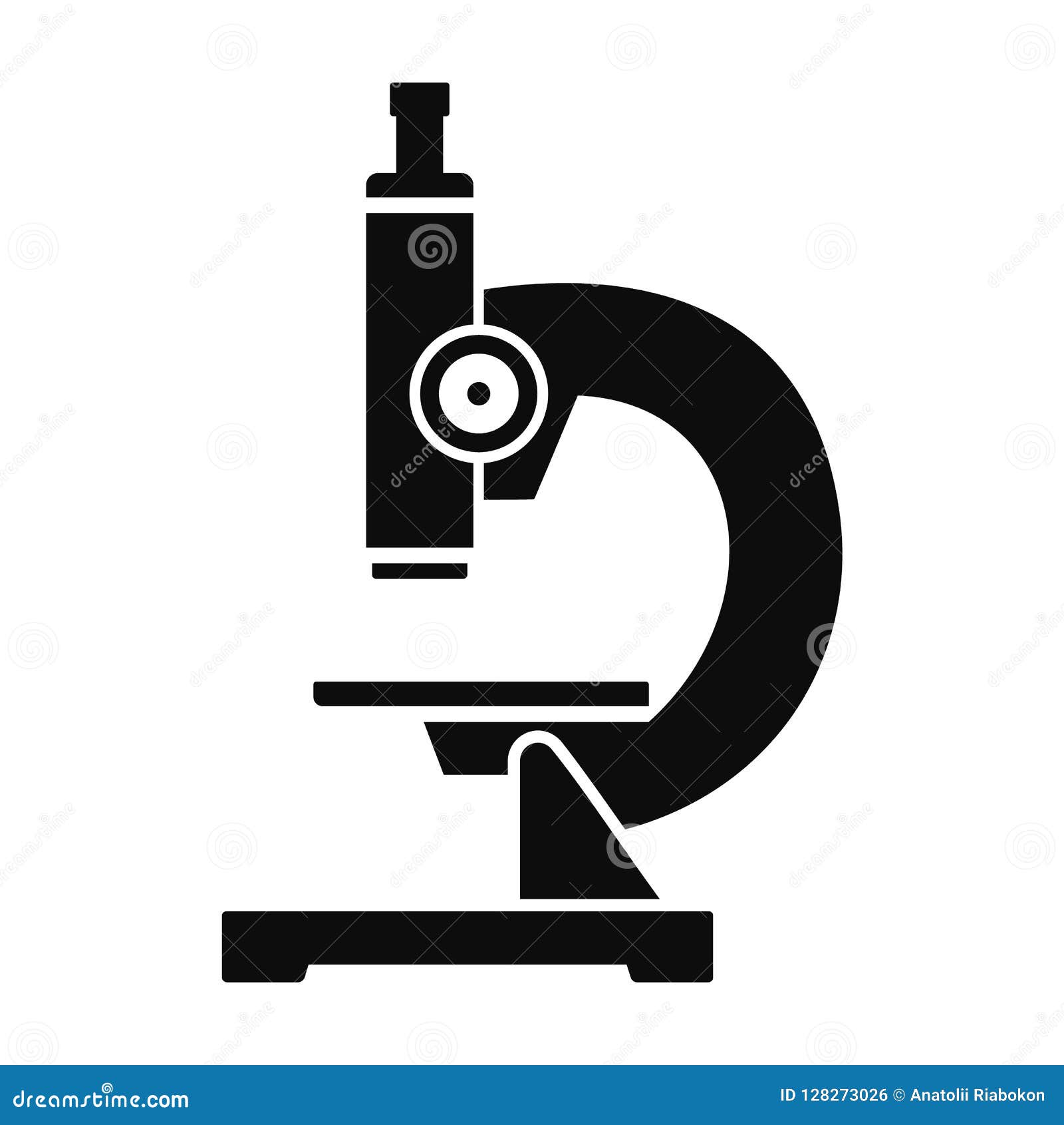 Chemical Microscope Icon, Simple Style Stock Vector - Illustration of ...