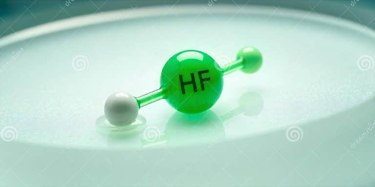 Chemical Model of Hydrogen Fluoride Displayed on a Reflective Surface ...