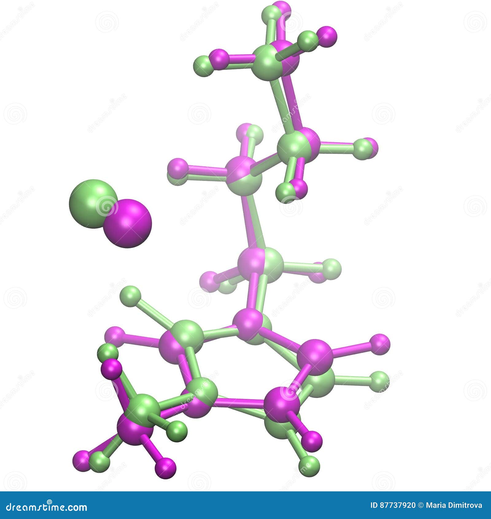 Chemical Model of Molecules Stock Illustration - Illustration of atom ...