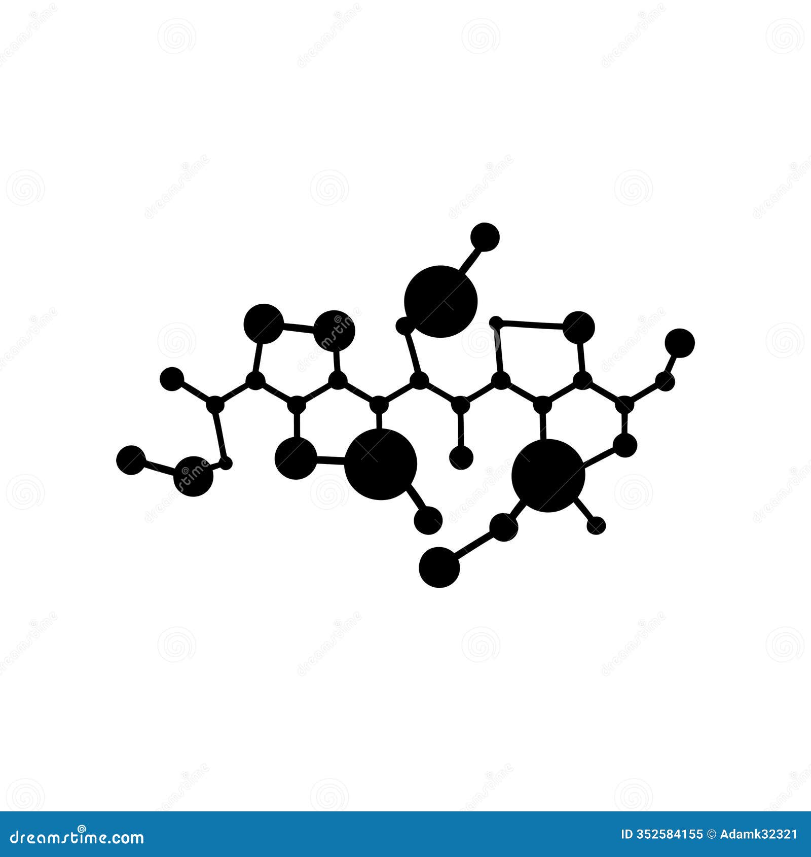 Chemical Molecule Structure Vector Illustration for Science and ...