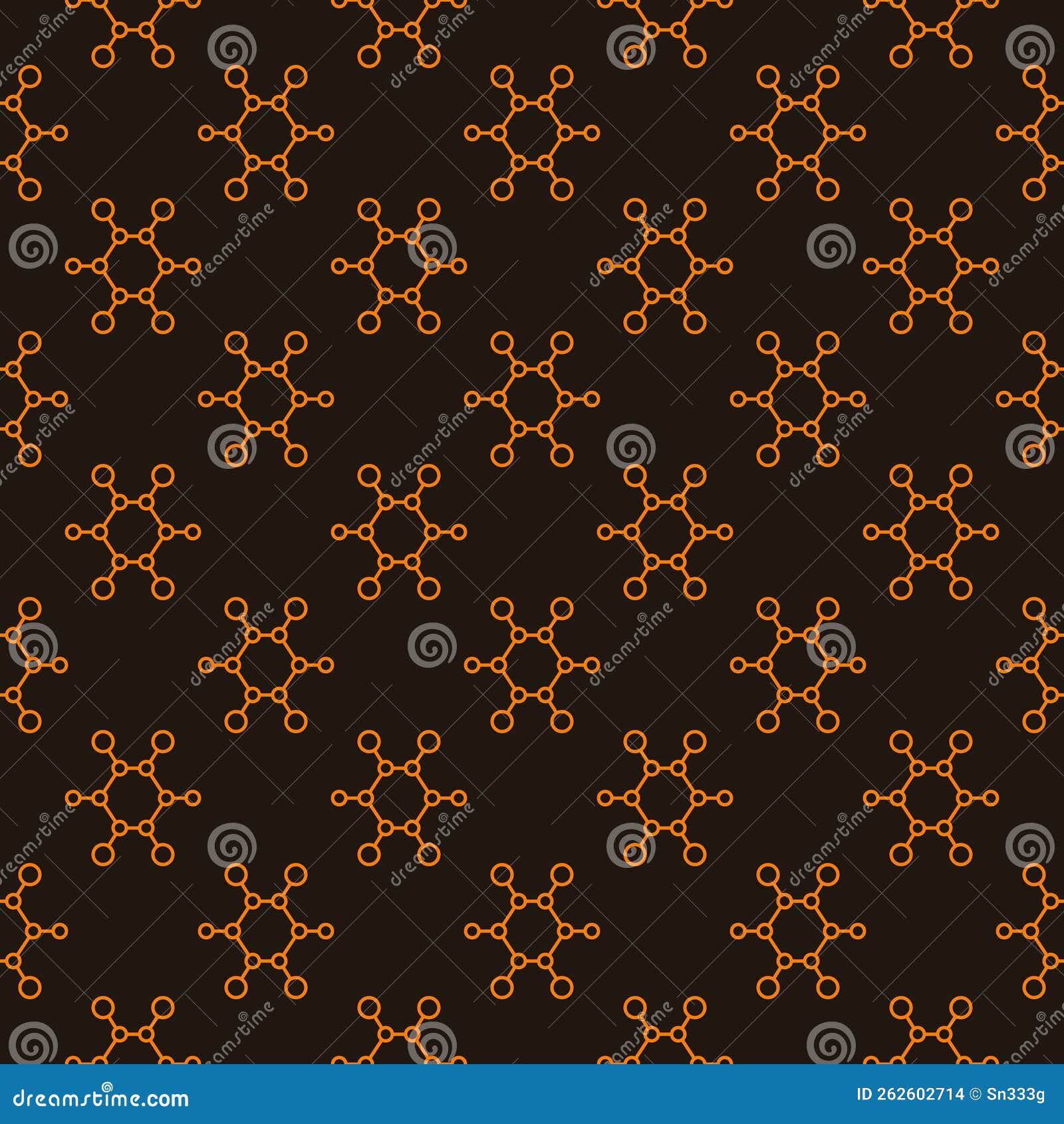 Chemical Molecules Vector Chemistry Outline Seamless Pattern Stock ...