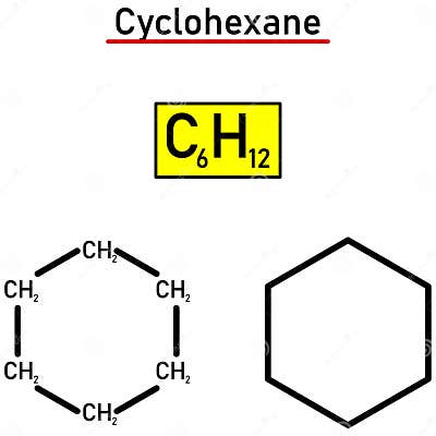 Chemical Notation of the Cyclohexane Molecule Stock Illustration ...