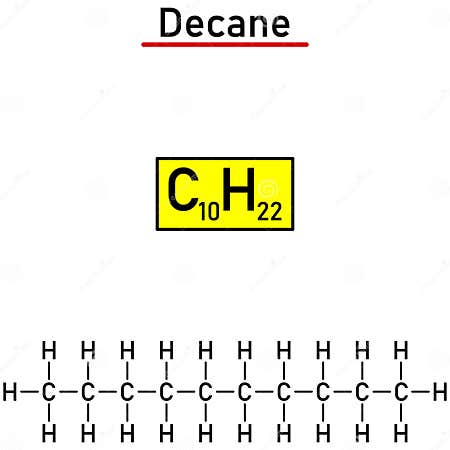 Chemical Notation of the Decane Molecule Stock Illustration ...
