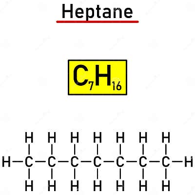 Chemical Notation of the Heptane Molecule Stock Illustration ...