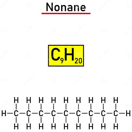 Chemical Notation of the Nonane Molecule Stock Illustration ...