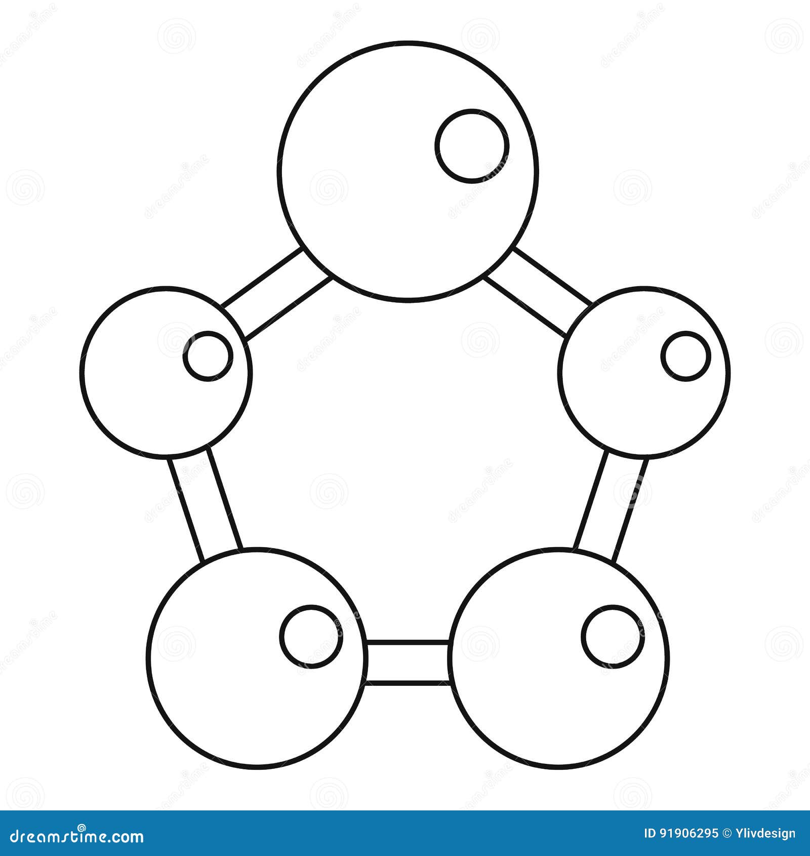 Chemical and Physical Molecules Icon Outline Stock Vector ...