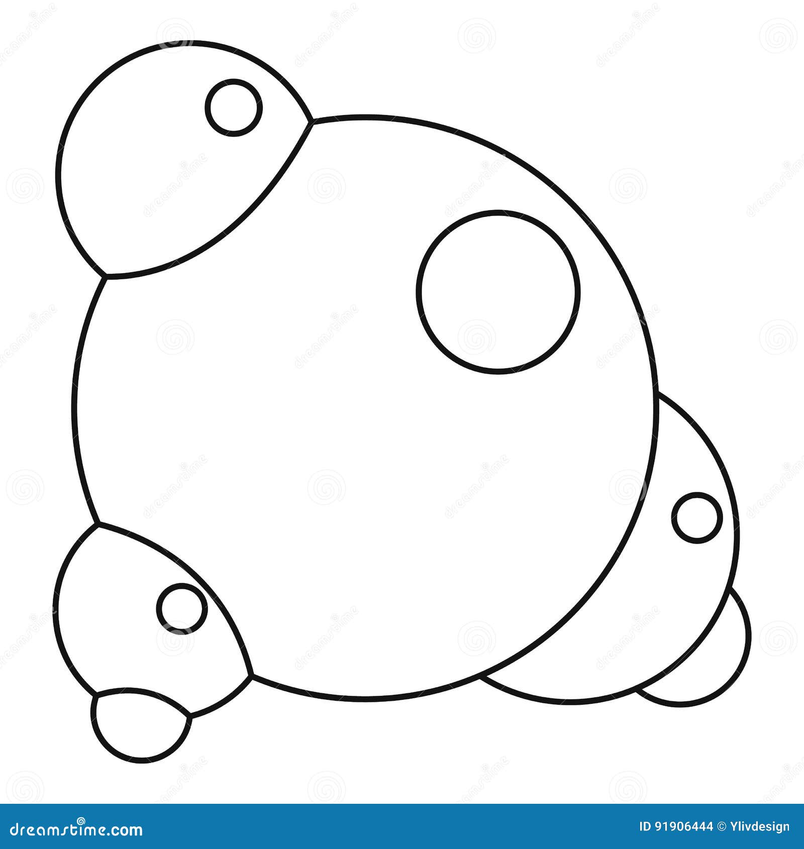 Chemical and Physical Molecules Icon Outline Stock Vector ...