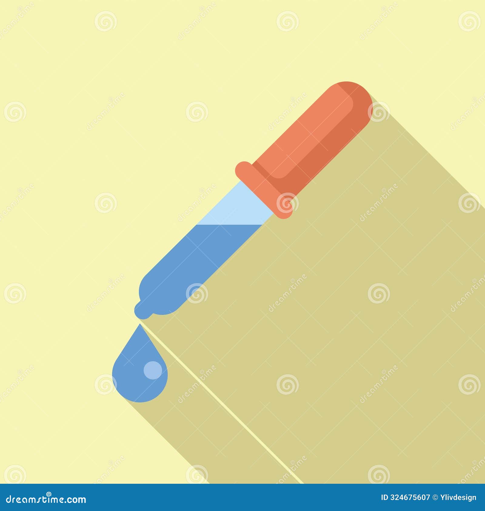 Chemical Pipette Dropping Blue Liquid Icon Stock Vector - Illustration ...