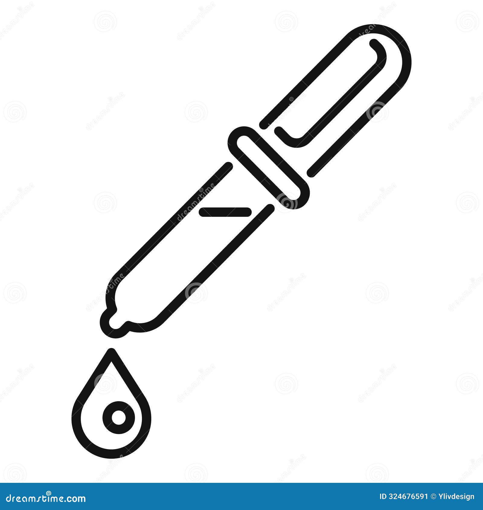Chemical Pipette Dropping Liquid Icon Stock Illustration - Illustration ...