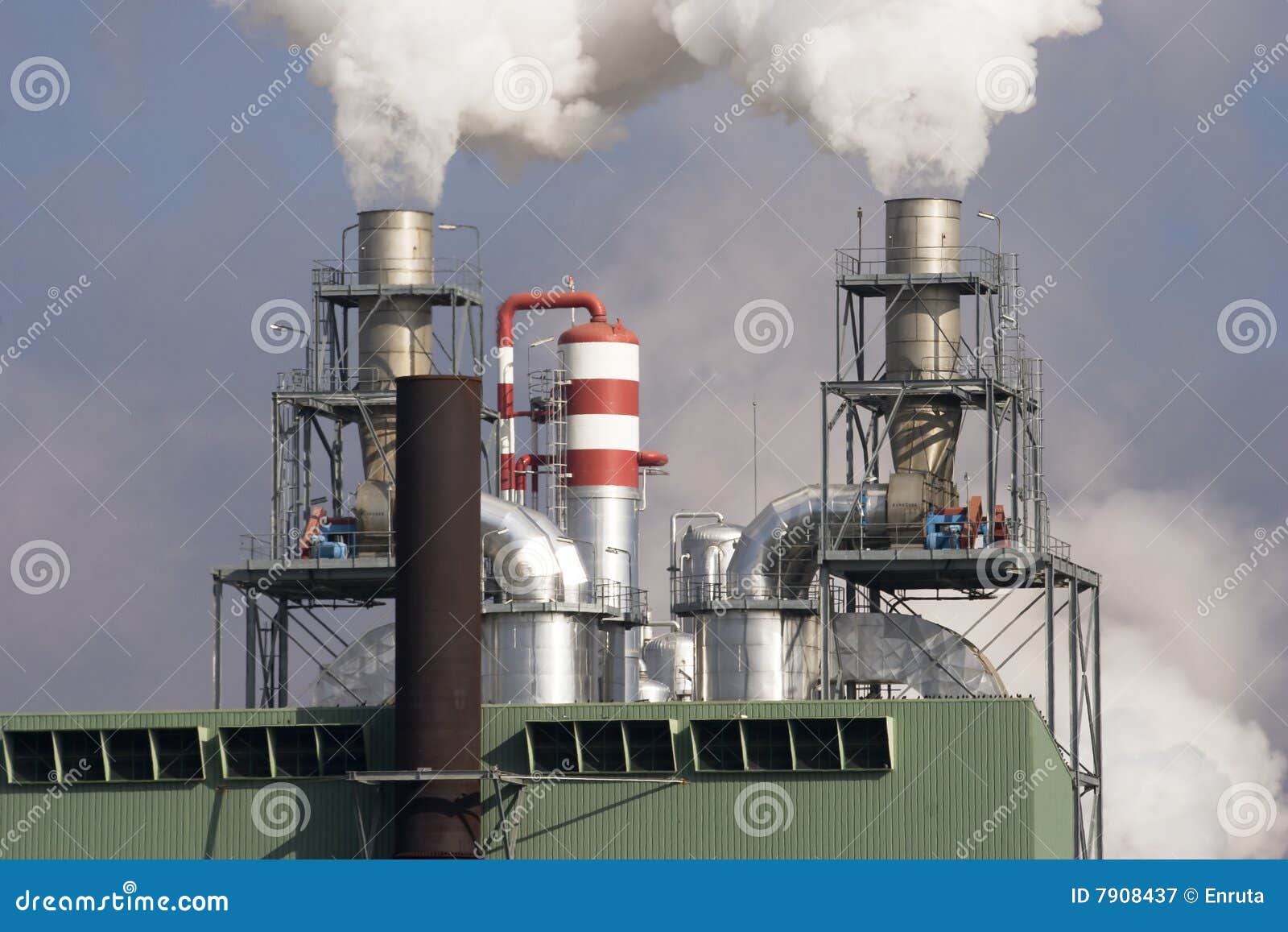 Chemical plant stock image. Image of corporate, smog, smoke - 7908437